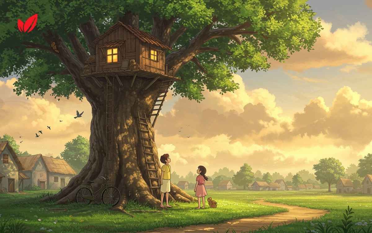 The Secret in the Treehouse - English story